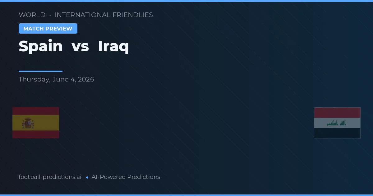 Espagne vs Iraq Pronostic & Conseils de Paris | 4 juin 2026