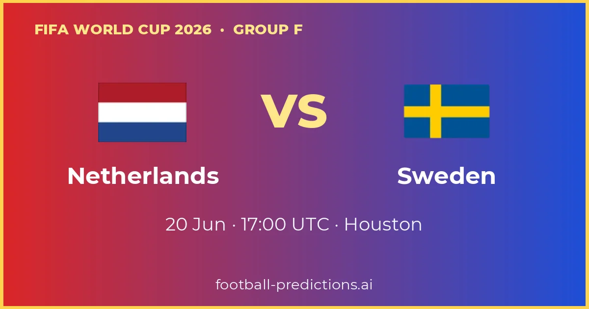 Paesi Bassi vs Svezia Pronostico e Consigli Scommesse | 20 giu 2026