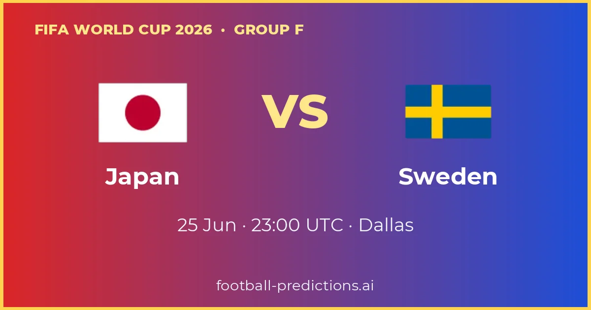 Japan vs Sweden Prediction & Betting Tips | 26 Jun 2026