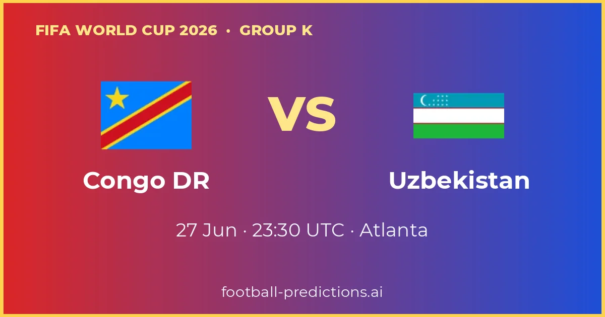 Congo DR vs Uzbekistan Prediction & Betting Tips | 28 Jun 2026